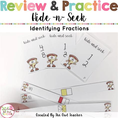Hide N Seek Identifying Fractions Game The Owl Teacher