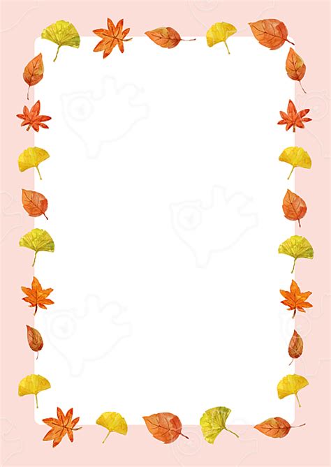 가을 나뭇잎 테두리 예소나봄 네이버 Ogq마켓