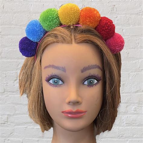 Pom Pom Headband Pom Poms Are Handmade And Attached Depop