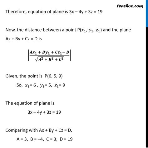Example Find Distance Between Point P And Plane
