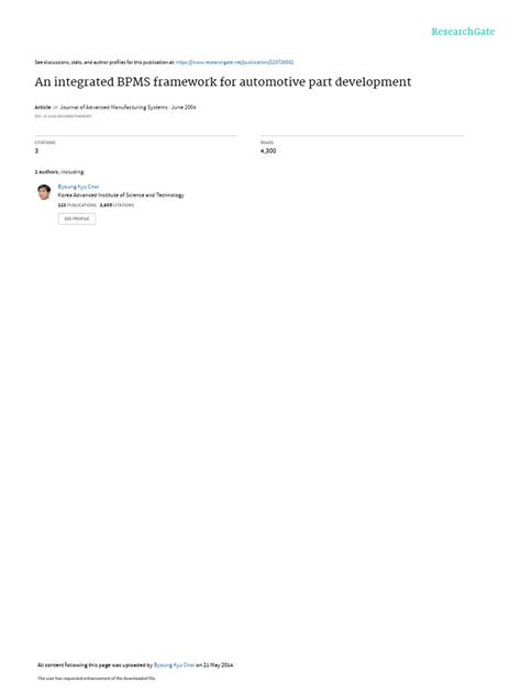 An Integrated Bpms Framework For Automotive Part D Download Free Pdf New Product Development