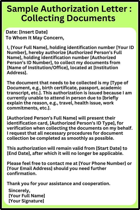 Sample Format Of Authorization Letter Authorization Letter Best