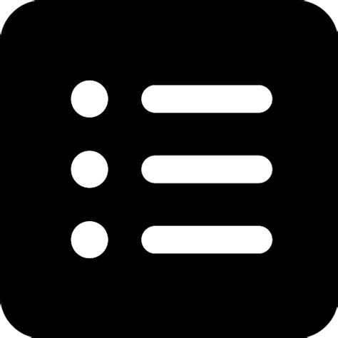 Text Bullet List Square Icon Vector