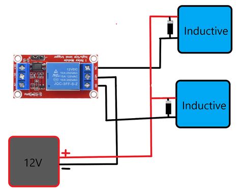 Diode For Inductive Load Protection When Using Relay Module General Electronics Arduino Forum