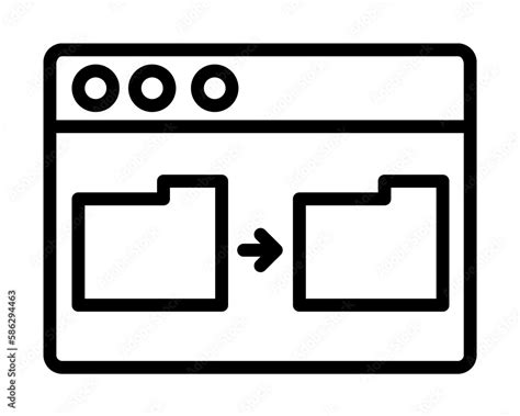 browser web site folder icon simple line outline elements of internet explorer icons for ui