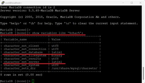MariaDB 캐릭터셋 UTF8 설정 방법 달리는꼬마