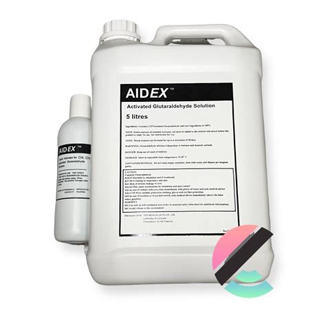 Aidex Activated Glutaraldehyde Solution Cidex Sterilizing 5 Liters Health And Nutrition Medical