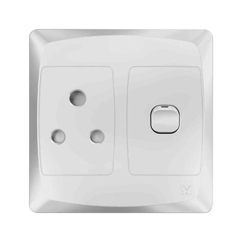 Single S Socket 4x4 White Megatech Electrical Supplies