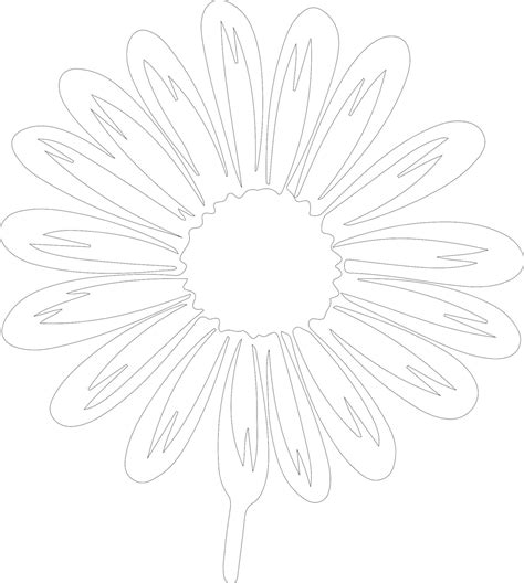 Premium Vector Daisy Outline Silhouette White Background