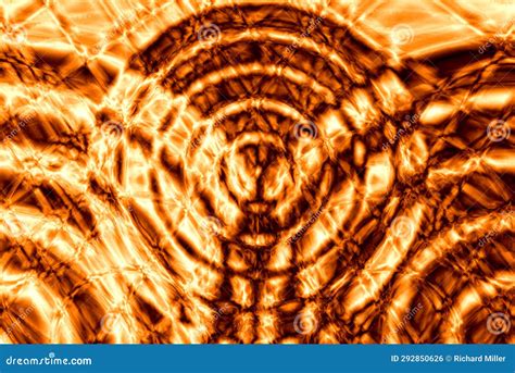 Pulsating Fiery Energy Waves Stock Illustration Illustration Of