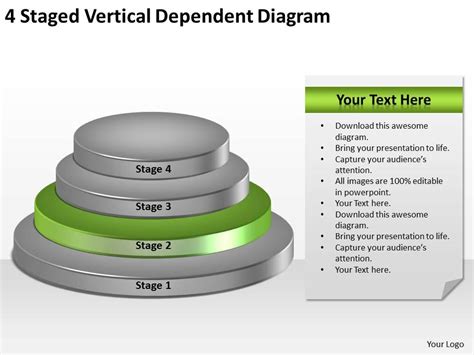 Business Ppt Diagram Staged Vertical Dependent Diagram Powerpoint Template PowerPoint