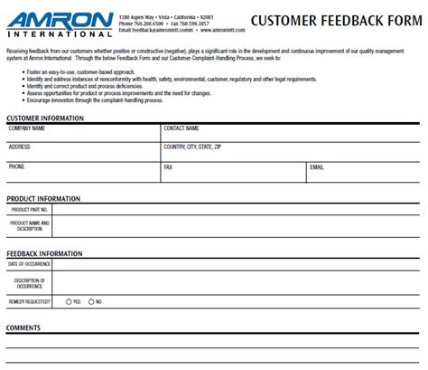 Free 13 Business Feedback Forms In Pdf Ms Word