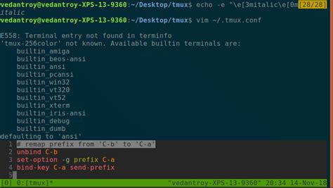 Italics Broken In Tmux Next 29 · Issue 1539 · Tmuxtmux · Github