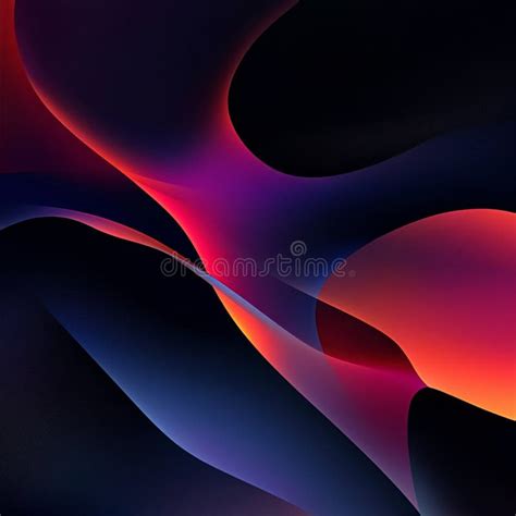 Vibrant Flowing Abstract Waves In Red And Blue Hues Stock Image Image