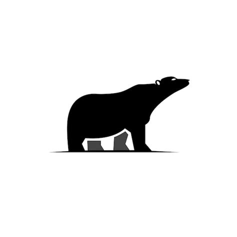 북극곰 로고 디자인 서식 파일 프리미엄 벡터
