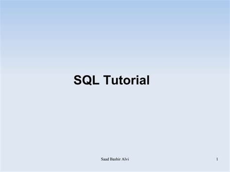 Sql Presentation Ppt Databases Computer Software And Applications
