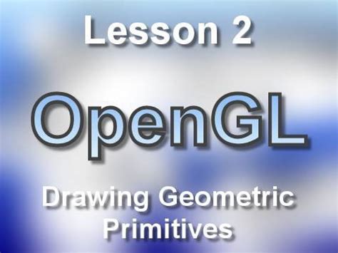 C OpenGL Lesson Drawing Geometric Primitives YouTube