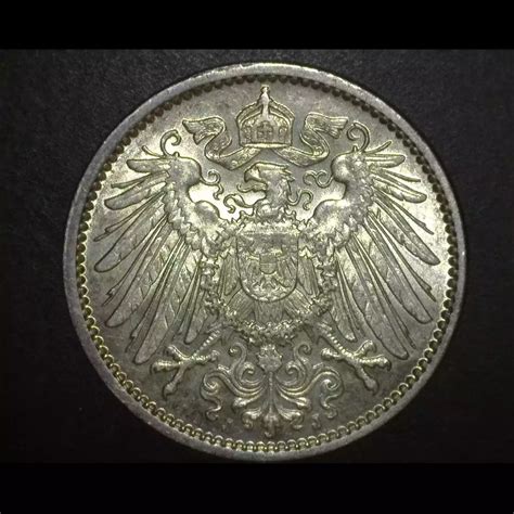 1915 J Germany Silver Mark Au58 Millers Mint