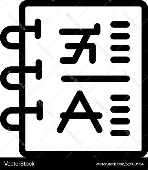 Notepad Showing Foreign Language With Translation Vector Image Notepad Showing Foreign Language With Translation Vector Image