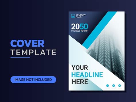 현대 비즈니스 연례 보고서 템플릿 프리미엄 벡터