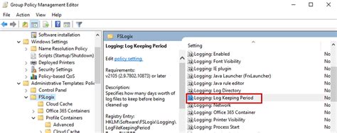 increase fslogix log retention period smbtothecloud