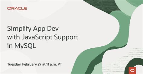 André Ambrósio On Linkedin Oci Simplify App Dev With Javascript Support In Mysql