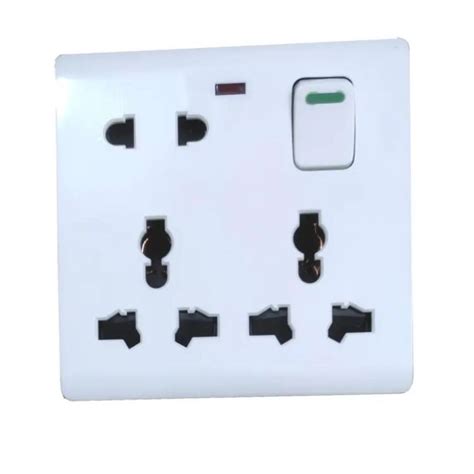8 Pin Multi Socket Double 3 Pin 2 Pin Socket MK Size Universal Plug Socket 13A 6 Pin Plat