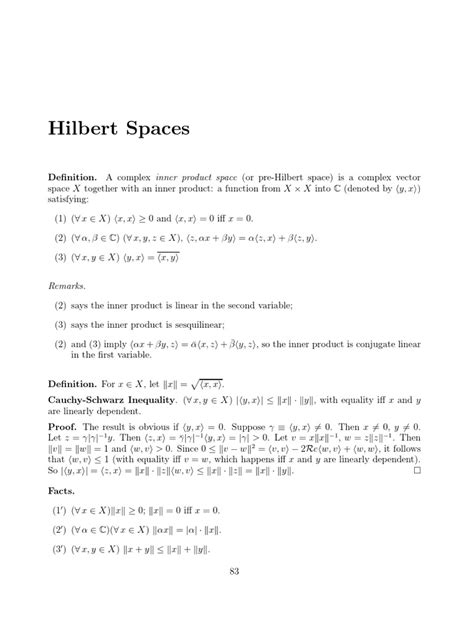 Hilbert Pdf Basis Linear Algebra Hilbert Space