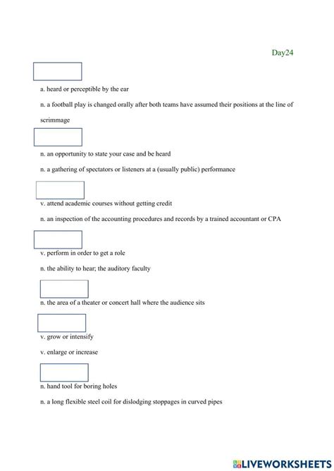 Toefl Day24 Online Exercise For Live Worksheets