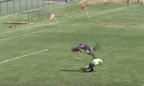 Video The Most Incredible Goal Ever Scored Columbine High School Striker Somersaults Over