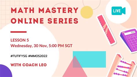 Math Mastery Online Series Lesson 5 Part 1 Youtube