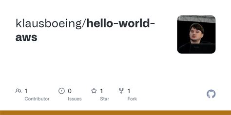 Github Klausboeinghello World Aws