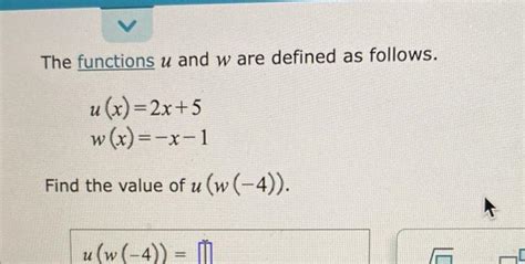 [answered] the functions u and w are defined as follows u x 2x 5 w x x