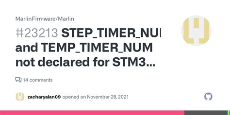 Steptimernum And Temptimernum Not Declared For Stm32 Builds · Issue 23213 · Marlinfirmware