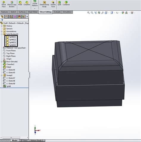 Split Body In Solidworks Grabcad Tutorials