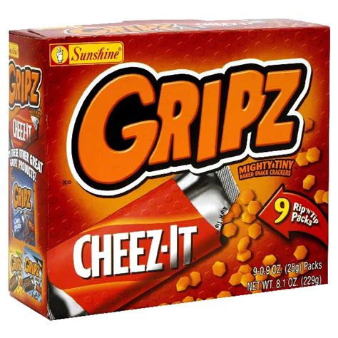Sunshine Cheez It Gripz Mighty Tiny Baked Snack Crackers Shop