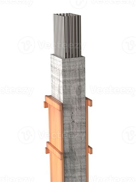 3d Rcc Columns Rendering Concrete Columns Under Construction Column Shuttering Rod In Columns