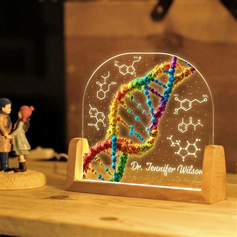 Personalized Dna Science Desk Sign Biology Science Nurse Doctor