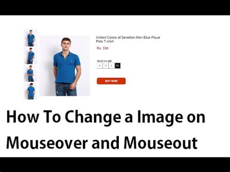 How To Change A Image On Mouseover And Mouseout Youtube