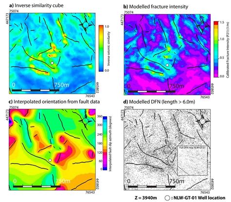 14 2d Dfn Modelling Results Note That The Model Depth Is Set At 3940