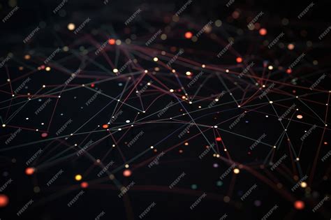 Premium Ai Image Dark Neural Network Of Connections Cyberspace