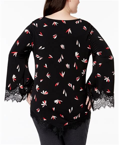 Alfani Plus Size Lace Trim Top Created For Macys Macys