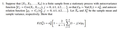 Solved 1 Suppose That X1x2xn Is A Finite Sample From