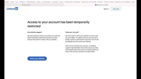 LinkedIn Locked Out YouTube