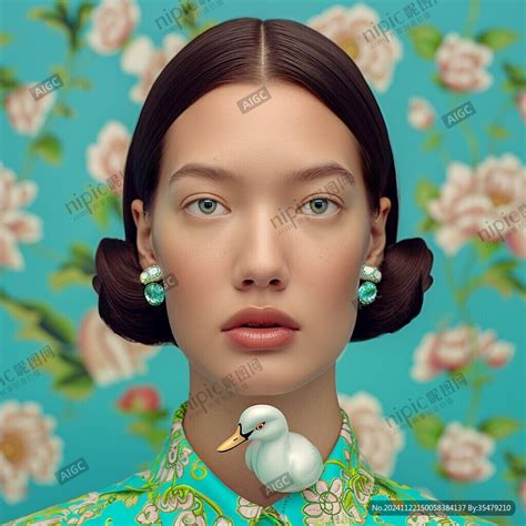 Ai创作图写实美女 写实少女 鼠绘模特 Cgi艺术品 写实古典 绿旗袍女孩 新中式美女 数字肖像插画 超写实插画 Cgi超现实主义 新中式女孩