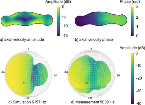 A Amplitude And B Phase Of The Axial Particle Velocity Simulated On