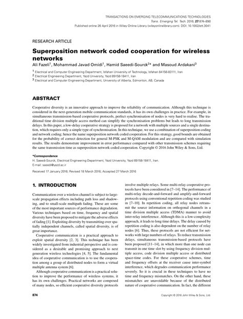 Pdf Superposition Network Coded Cooperation For Wireless Networks
