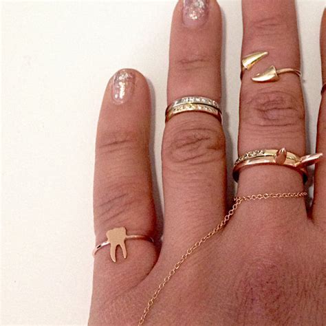 14k Gold Tooth Ring Nana Bijou