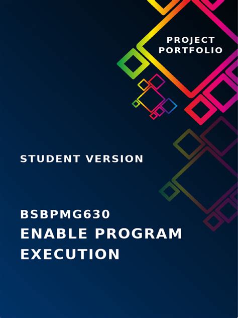 Bsbpmg630 Project Portfolio Version 3 Done Pdf