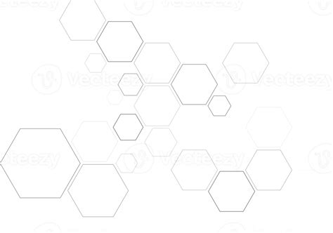 Abstract Hexagon Shape For Minimalist Technology Design Element